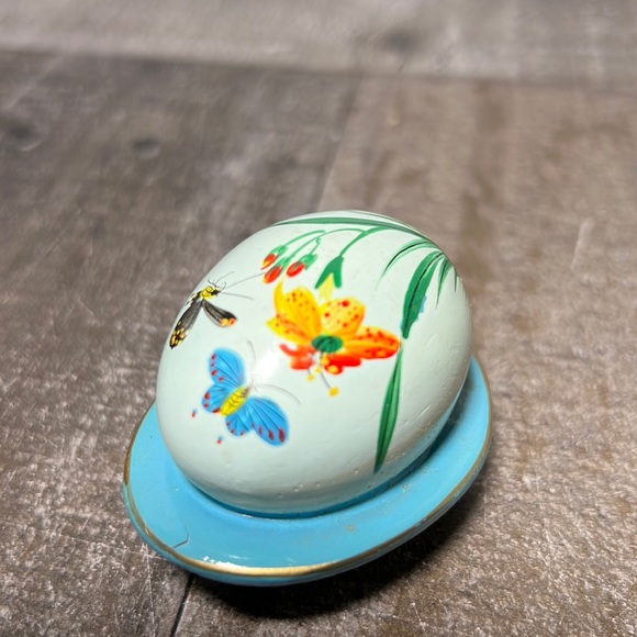 Office | Vintage 5s Wooden Handpainted Egg Shaped Pencil Sharpener ...